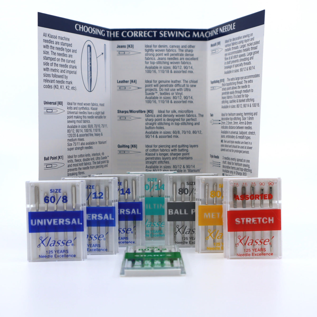Klasse - Set of 8 Assorted Machine Needles – Cloth Edit