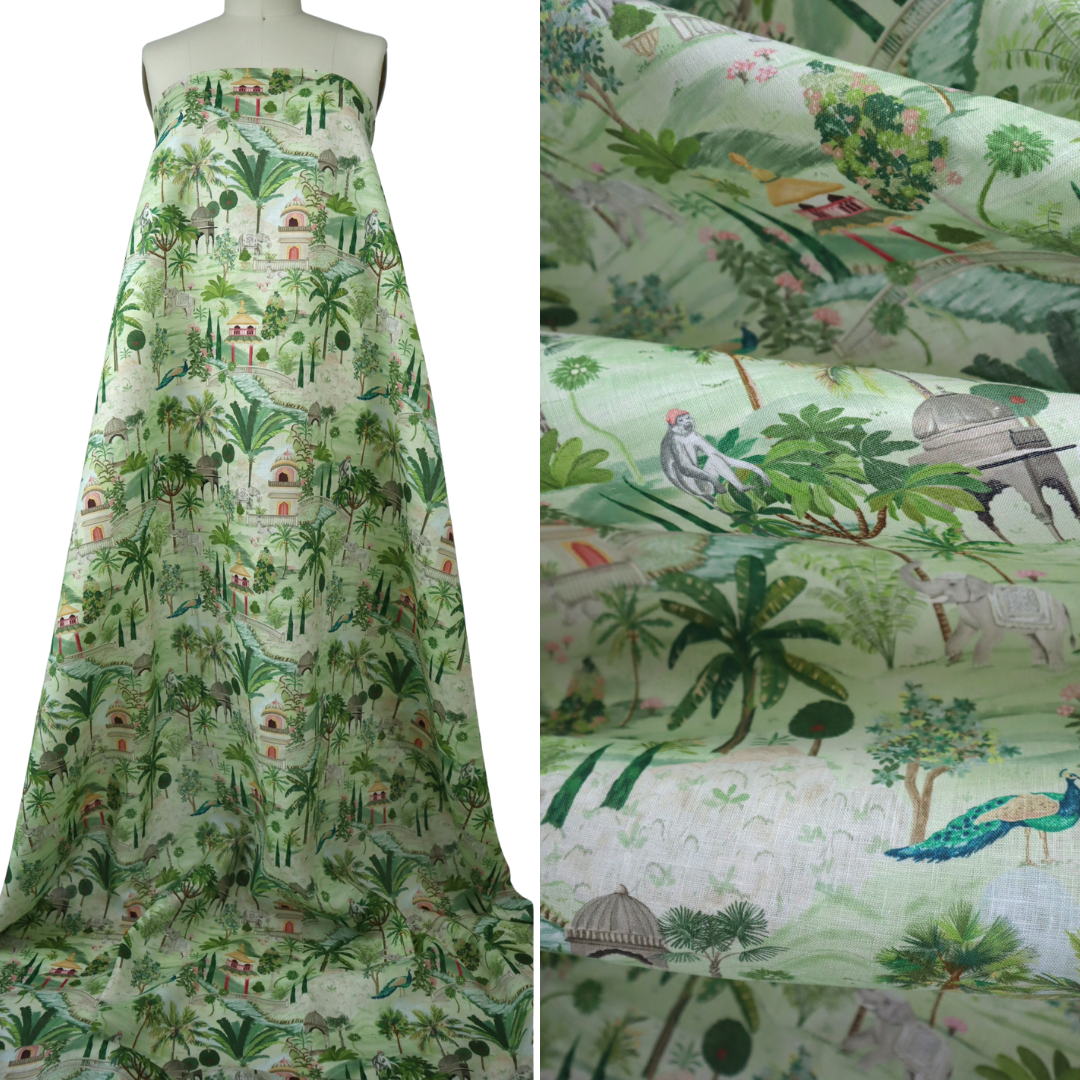 'Indian Summer Garden' 100% Linen ~ EXCLUSIVE – Cloth Edit