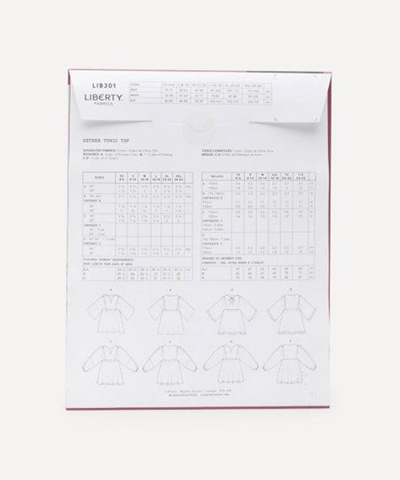 Liberty Fabrics Sewing Pattern - Esther Blouse/Top - 25% Off – Cloth Edit