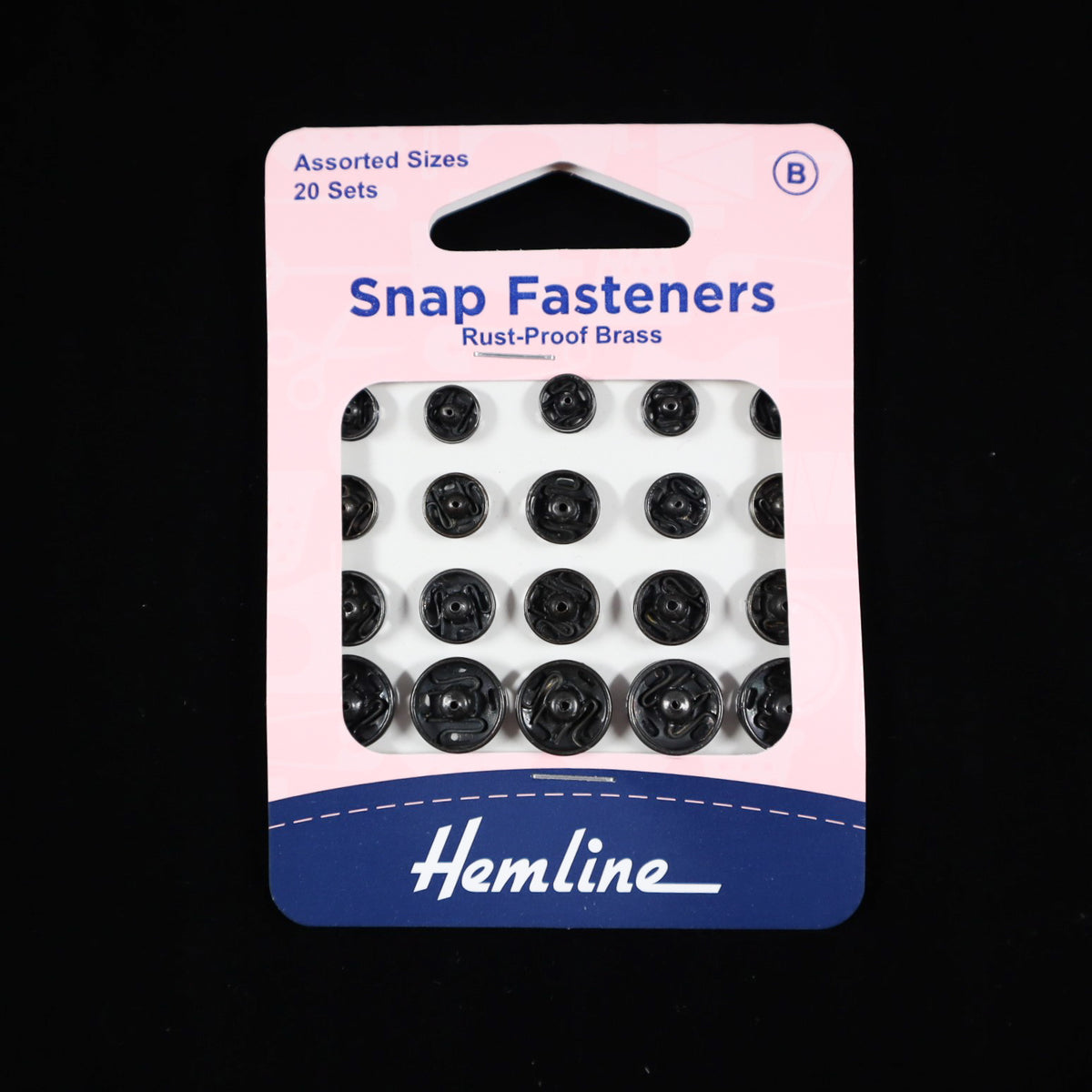 Hemline - Snap Fastener - Black 20 set – Cloth Edit