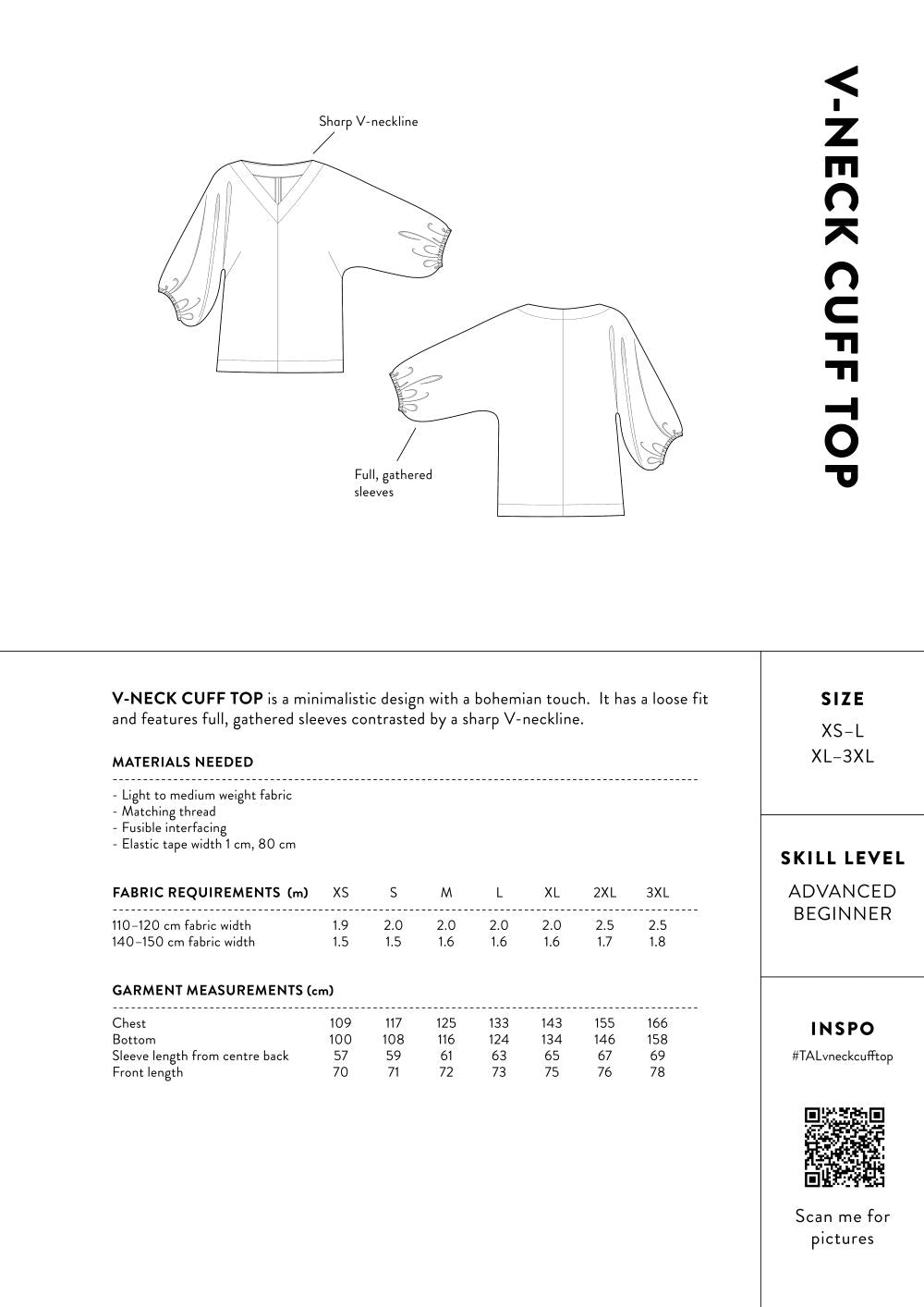 The Assembly Line - V-Neck Cuff Top – Cloth Edit